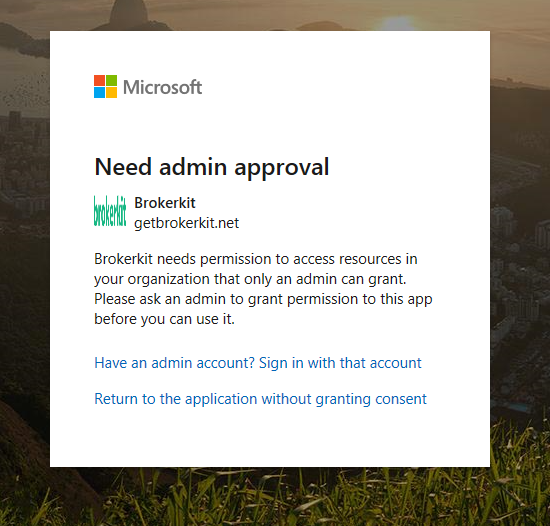 How to set up a Corporate Microsoft Account for use in BrokerKit